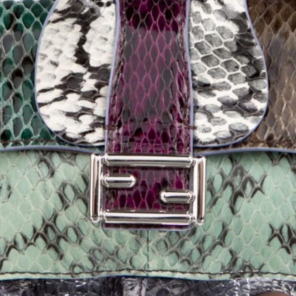 Fendi Rare Python Wave Micro Baguette W/ Chain Crossb… - Gem